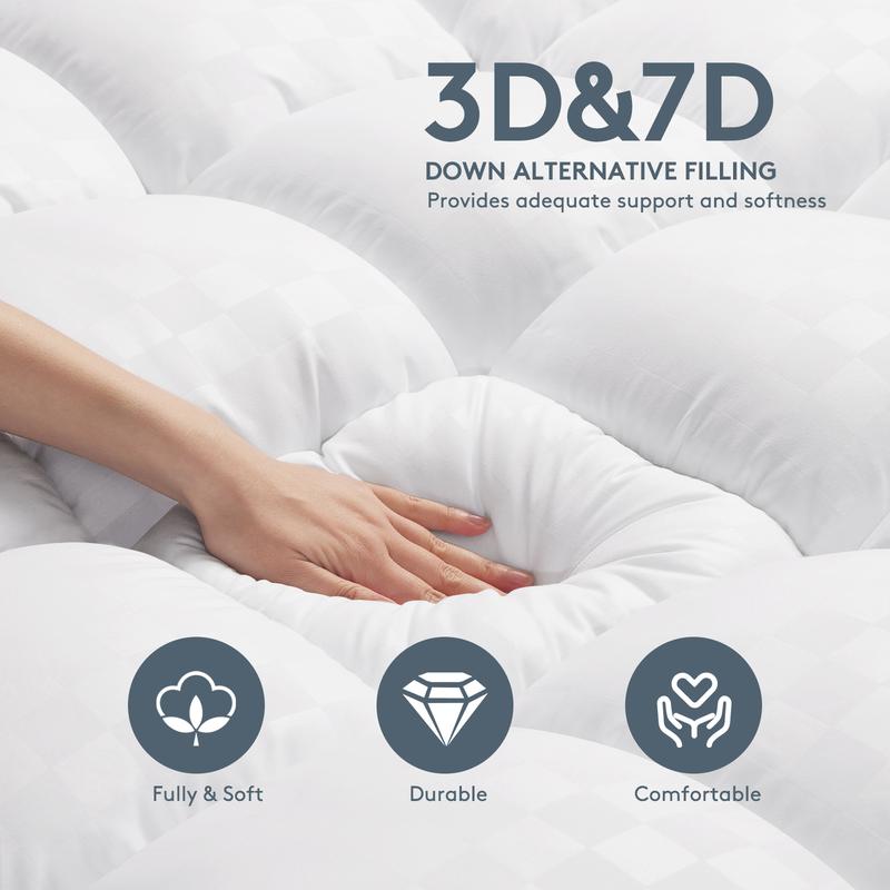 Premium Quilted 1000GSM Luxury Extra Thick Mattress Topper - Breathabl ...