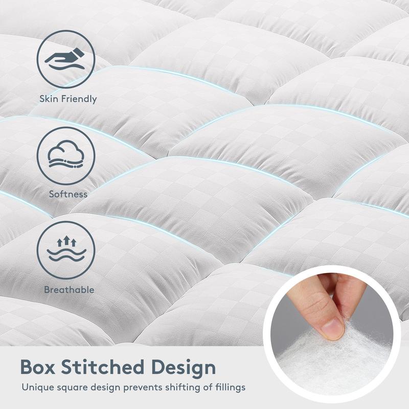 Premium Quilted 1000GSM Luxury Extra Thick Mattress Topper - Breathabl ...